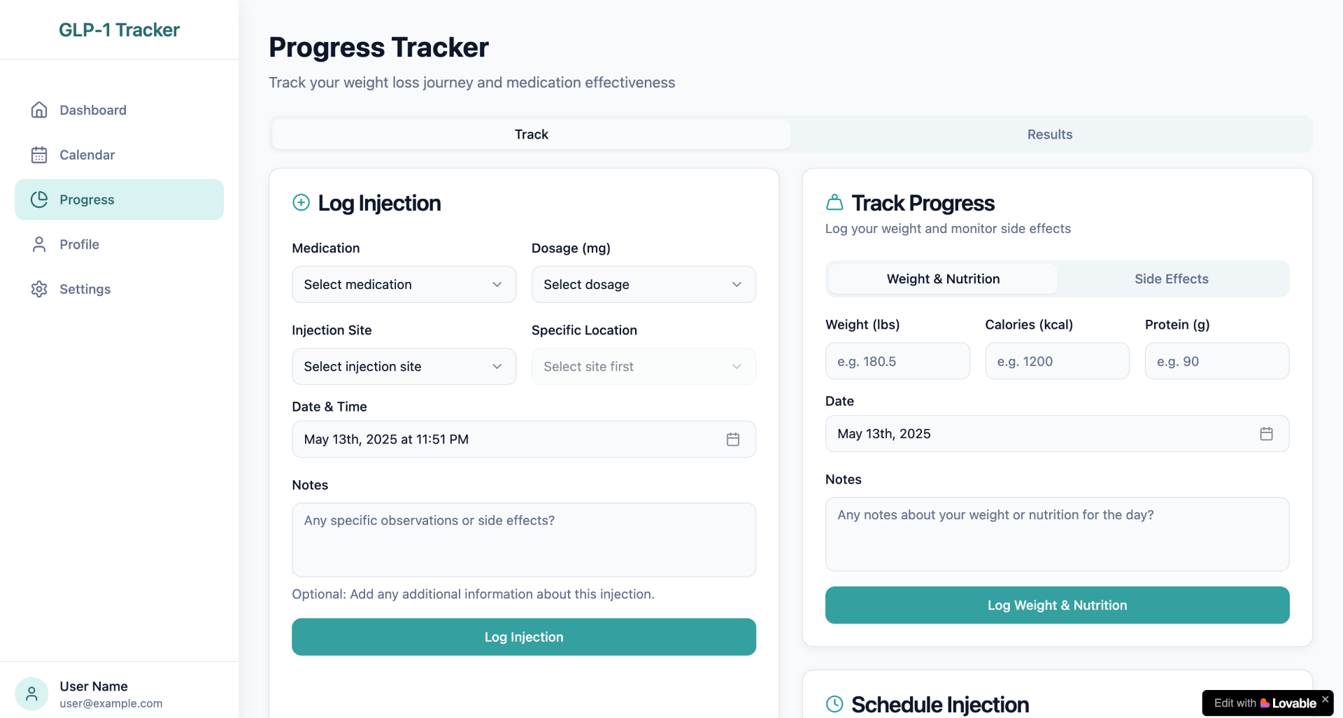 GLP-1 Tracker | Track Ozempic, Wegovy, Mounjaro & GLP-1 Medications